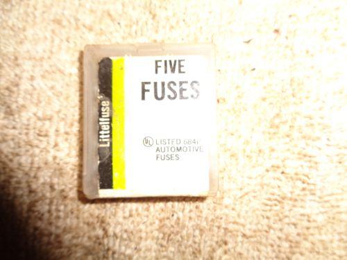 Fuse, Little Fuse SFE20. New Pack of 5 - Corvette & Classic Car Parts Store